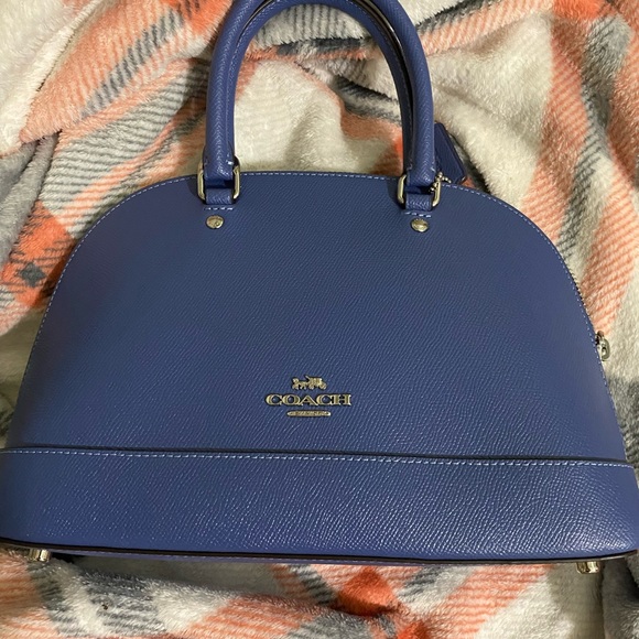 Coach | Bags | Nwot Small Blue Coach Satchel Purse | Poshmark
